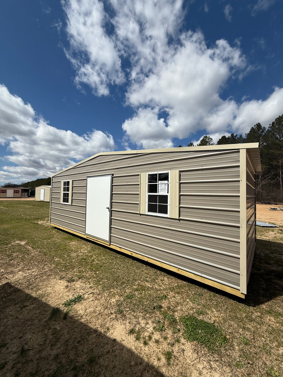 10x24 Regular Roof Portable Building - Taupe/Light Stone – Holcomb ...