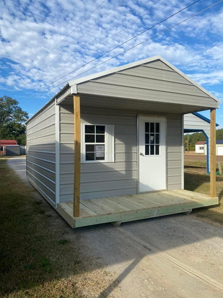 Peak Roof Cabin Portable Building – Holcomb Buildings
